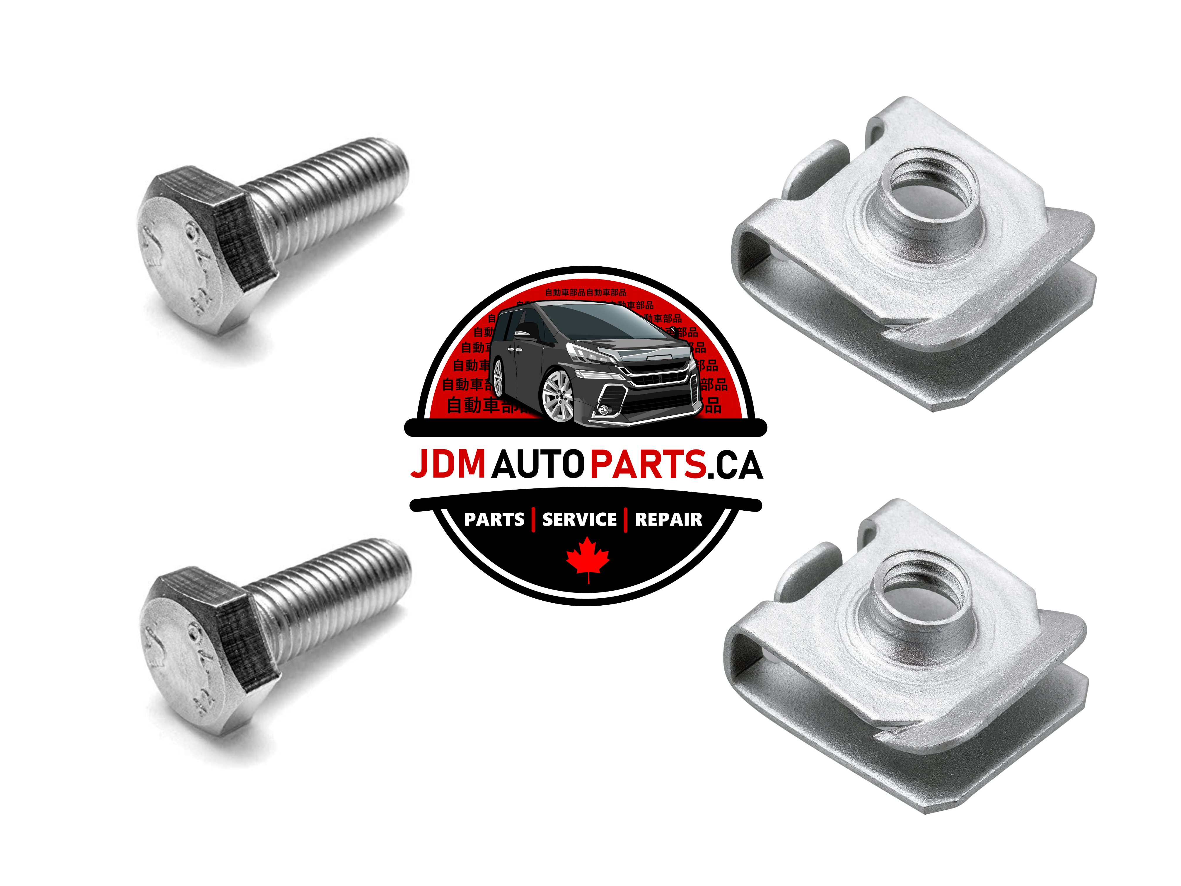 TOYOTA FRONT BUMPER U-CLIP THREADED NUMBER PLATE FASTENER – JDM AUTO PARTS