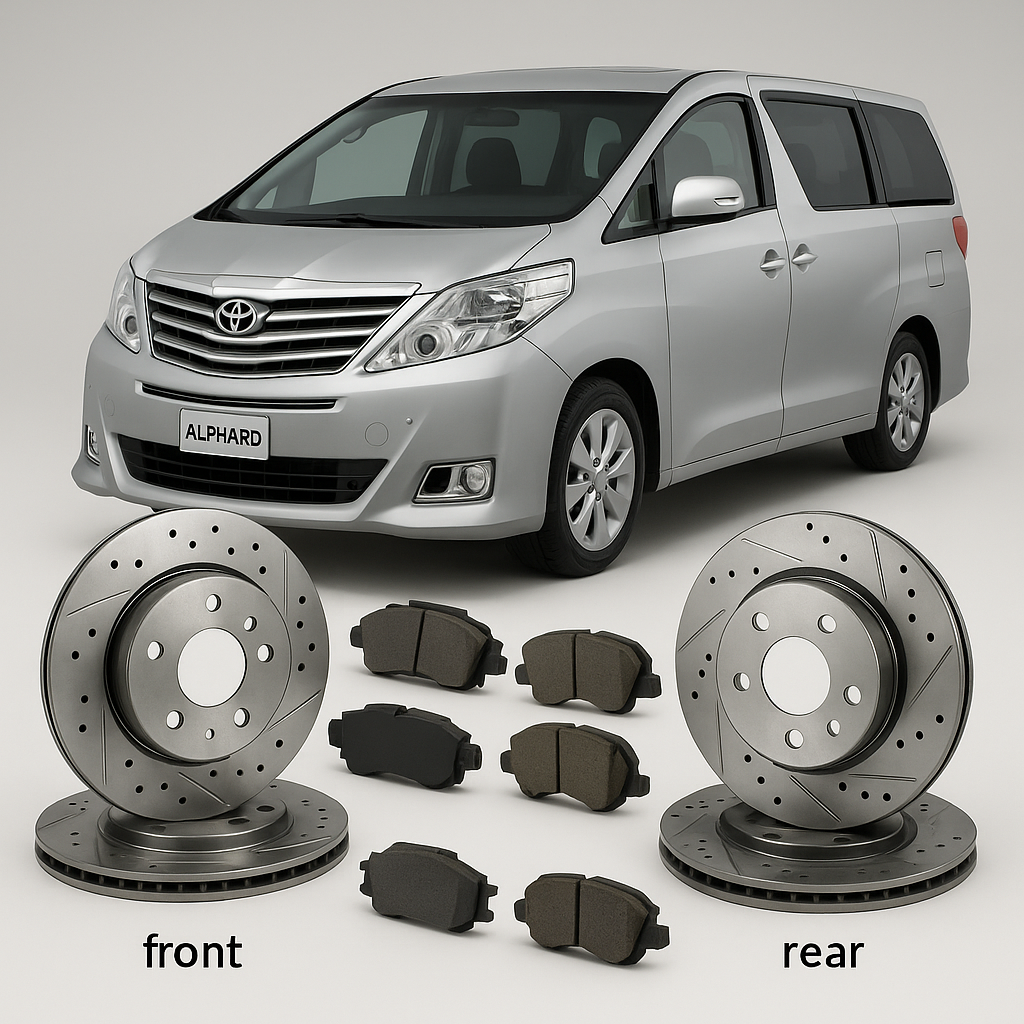 2008-2014 ALPHARD / VELLFIRE FULL BRAKE PAD AND ROTOR PACKAGE – JDM ...